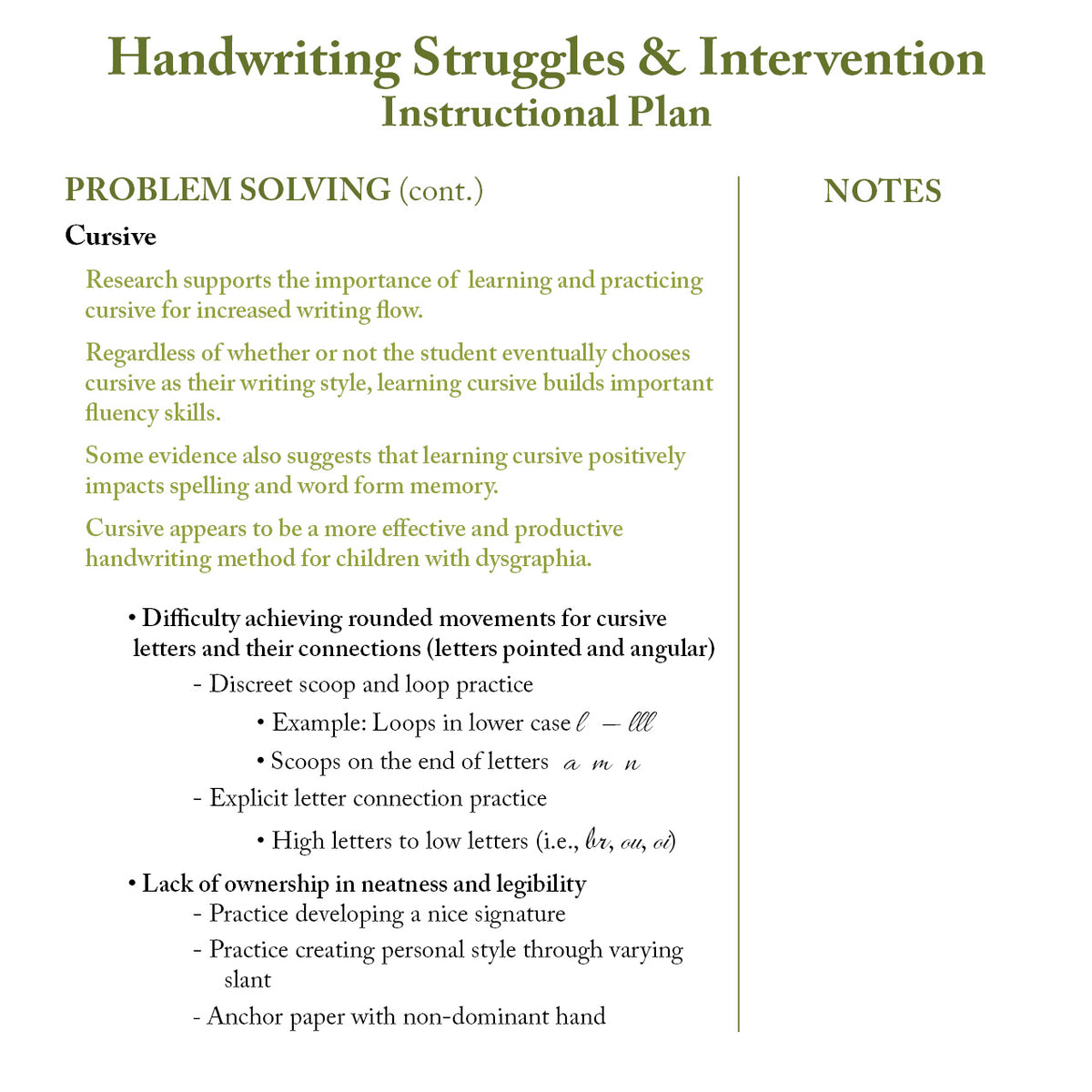 Handwriting Struggle & Intervention—Rooted in Language—Dysgraphia